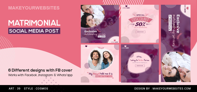 5 Type of Social Media Post for Matrimony Website - MakeYourWebsites.com
