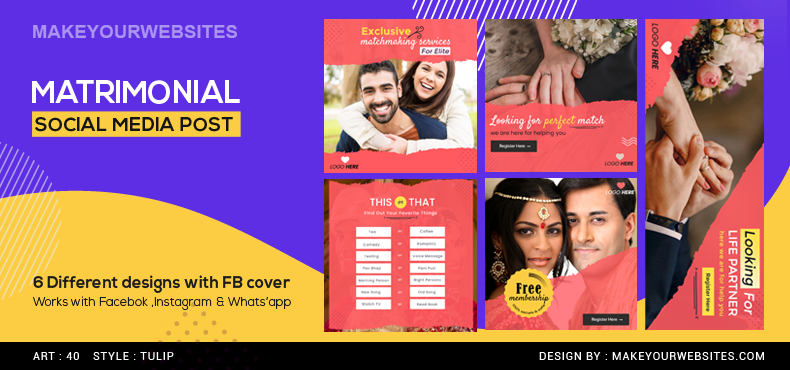 5 Type of Social Media Post for Matrimony Website - MakeYourWebsites.com