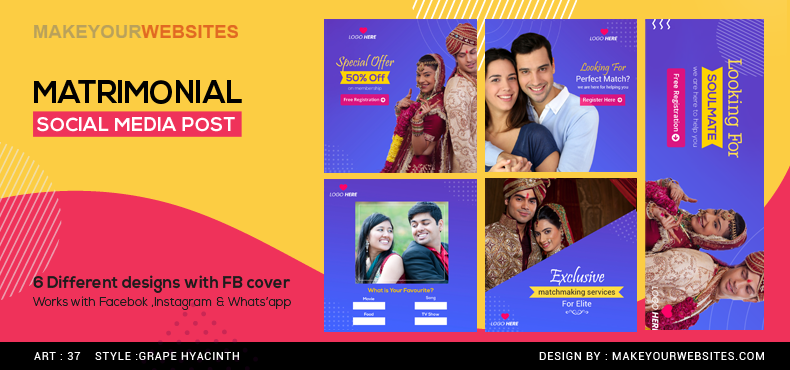 5 Type of Social Media Post for Matrimony Website - MakeYourWebsites.com