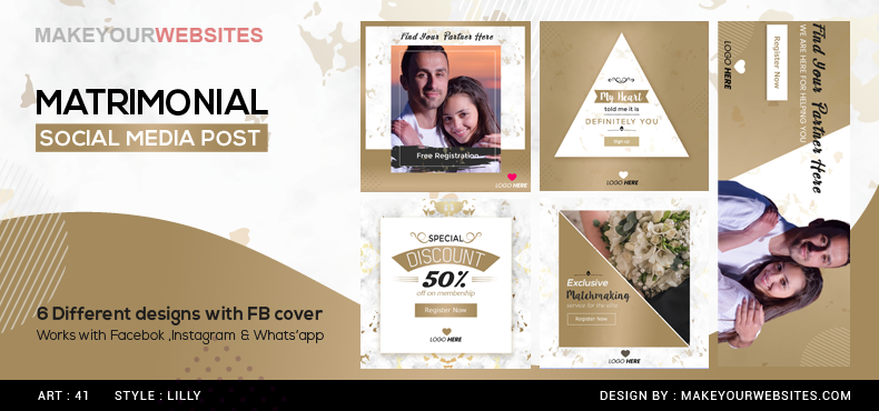 5 Type of Social Media Post for Matrimony Website - MakeYourWebsites.com